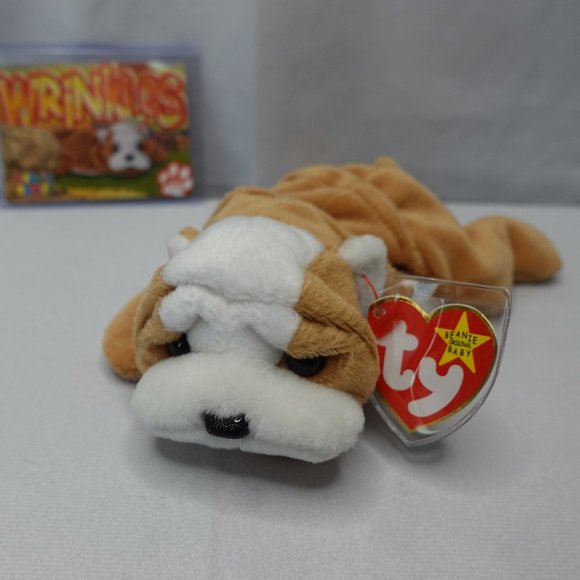 Ty | Toys | Vintage Ty Beanie Babies Wrinkles The Bulldog Dog Style 43 ...